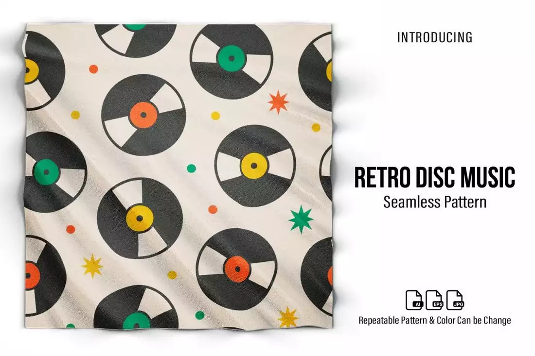 Music Disc Retro Seamless Pattern | Design Shack
