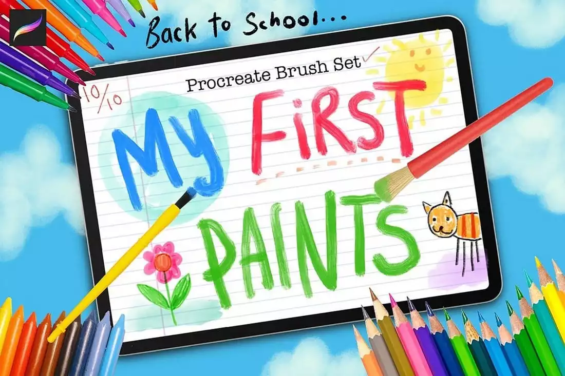 My First Paints Procreate Paint Brushes | Design Shack