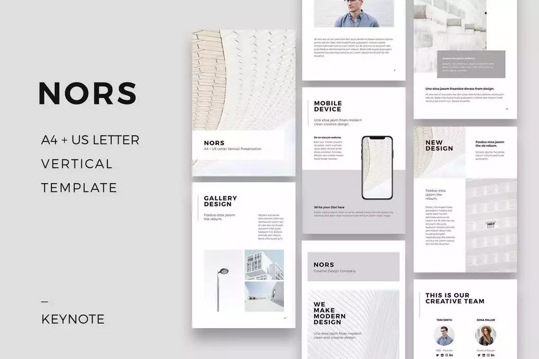 NORS Vertical Keynote Template | Design Shack
