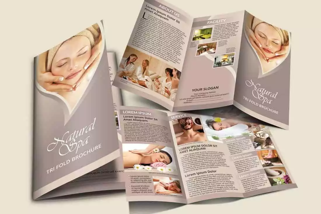 Natural Spa Brochure Template | Design Shack