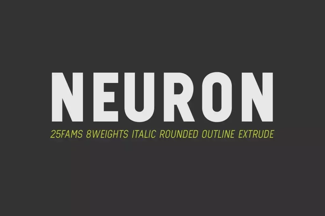 Neuron Block Letter Font Family | Design Shack