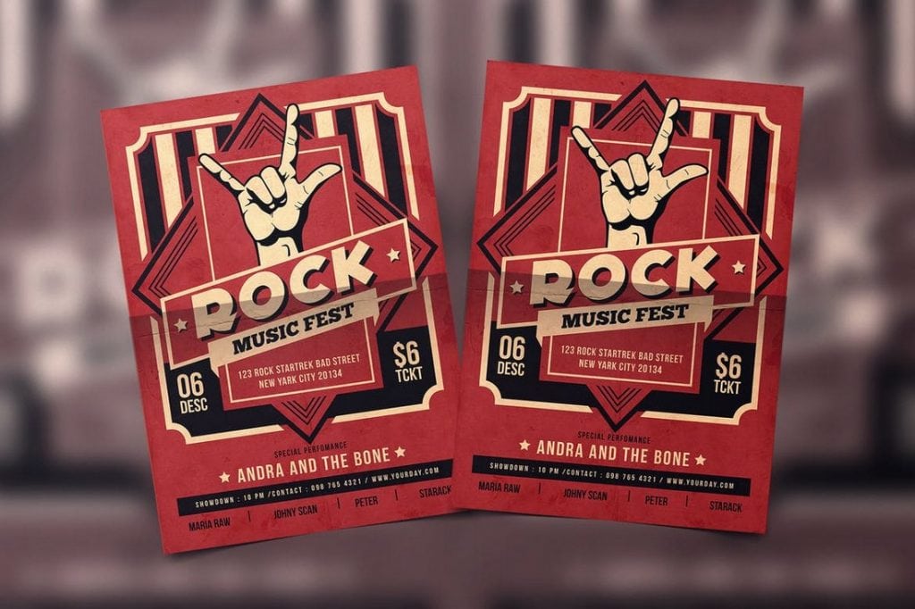 45+ Best Music & Band Flyer Templates | Design Shack