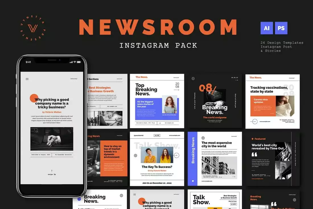 Newsroom Instagram Templates Pack | Design Shack