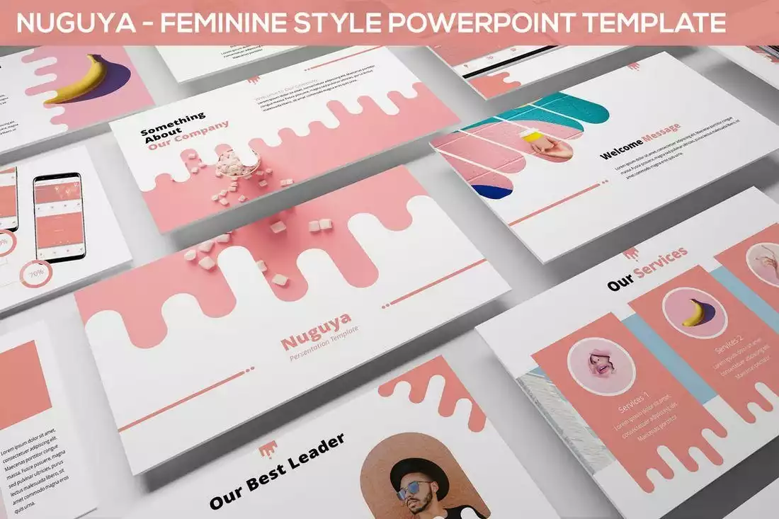 Nuguya Feminine PowerPoint Template | Design Shack
