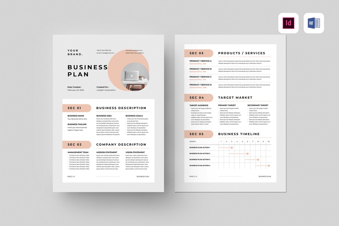 Free Business Plan Template Word Outdoorgagas Free Business Plan Template Word Outdoorgagas