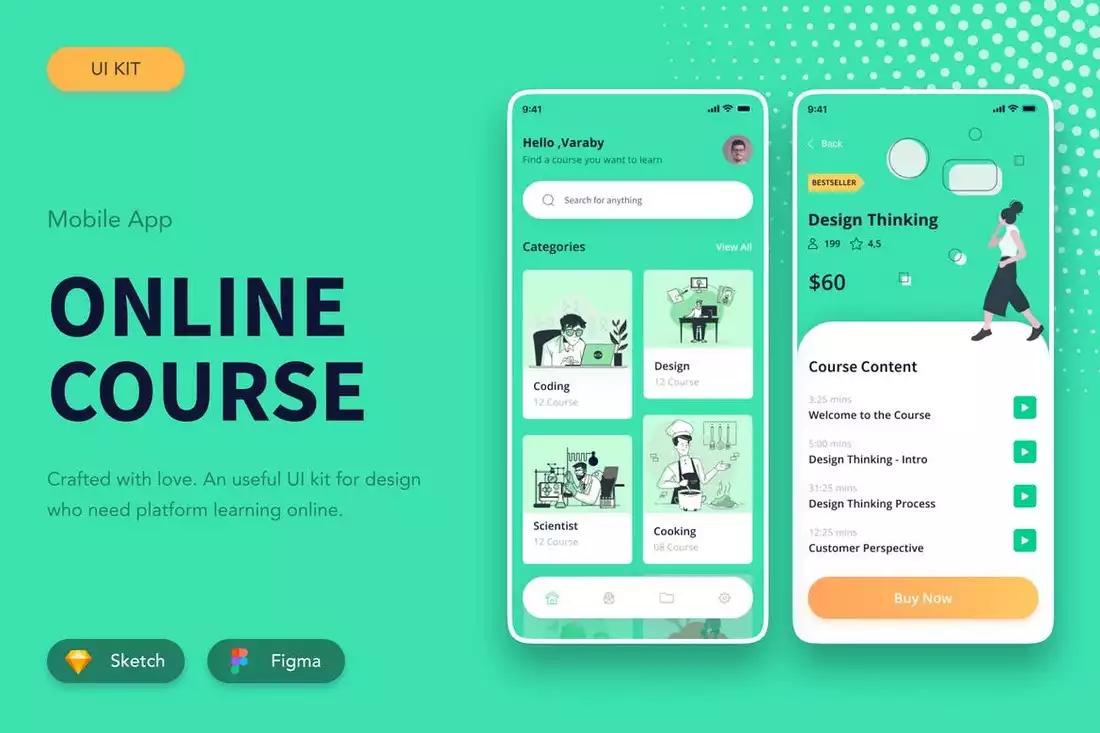 Online School App Template for Figma & Sketch | Design Shack