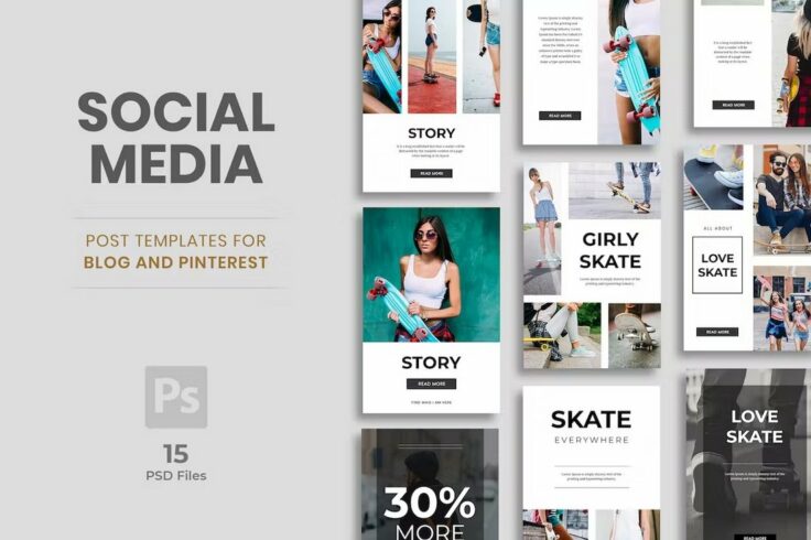 20+ Best Pinterest Templates for Posts & Banners (Free & Pro) | Design ...
