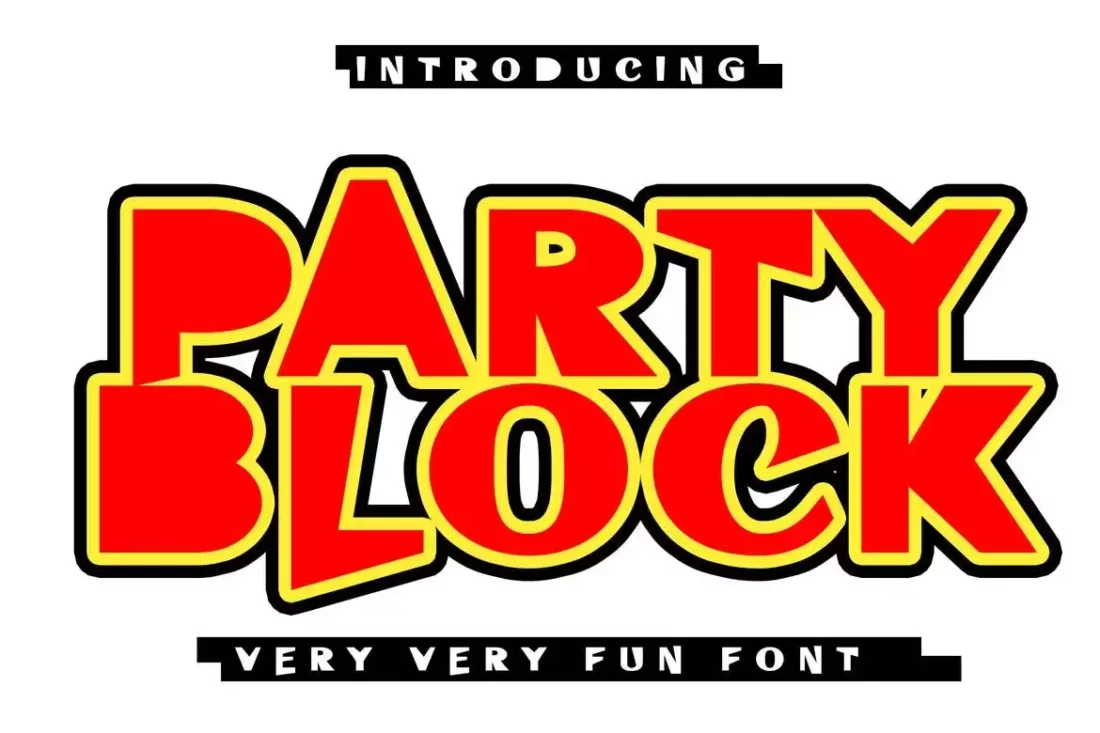 Party Block Fun Block Font | Design Shack