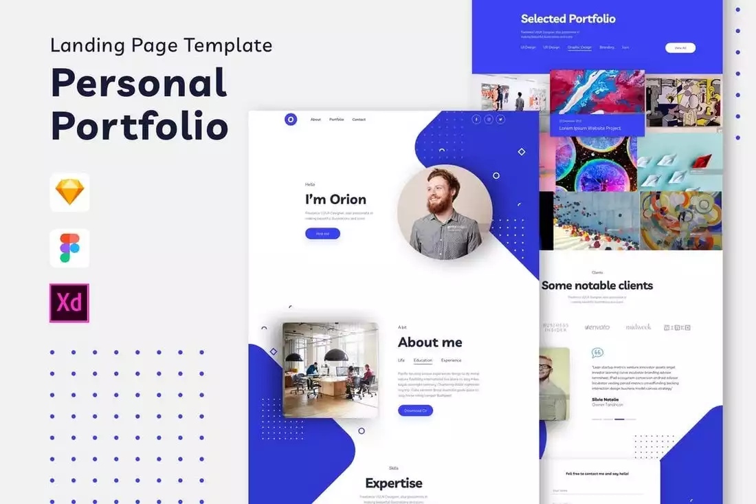 Personal Portfolio Landing Page Template | Design Shack