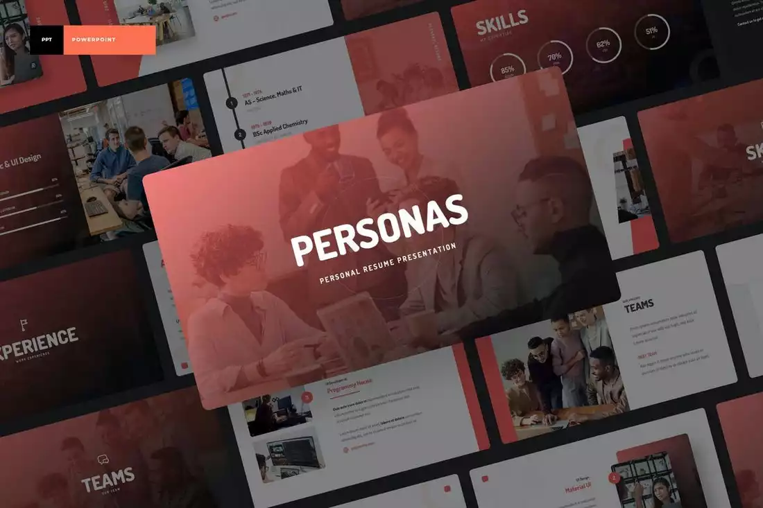 Personas Personal Portfolio PowerPoint Template | Design Shack