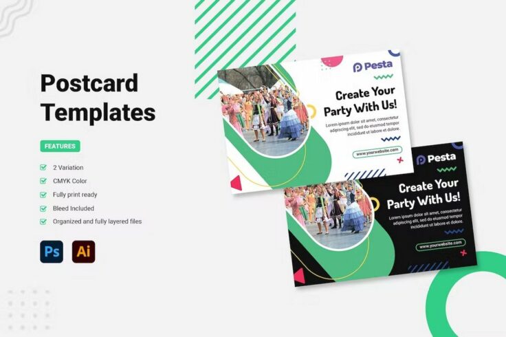 20+ Best Printable Postcard Templates (+ How to Make a Postcard ...