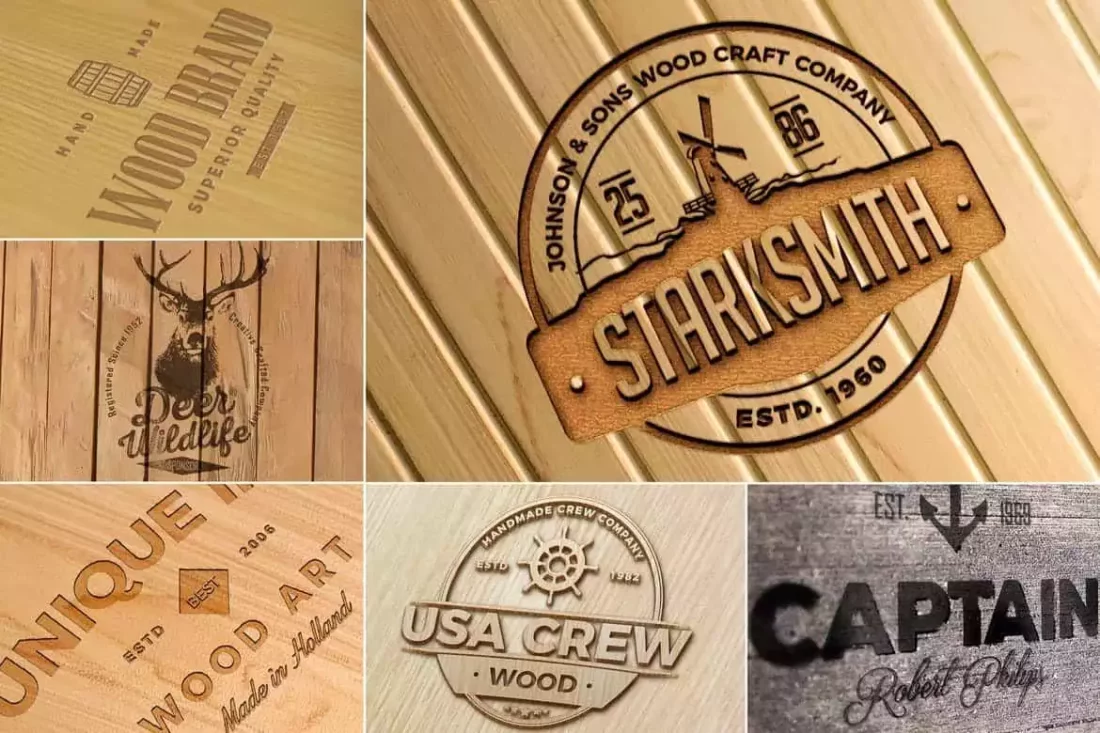 Photorealistic Wood Craft Logo Mockups | Design Shack