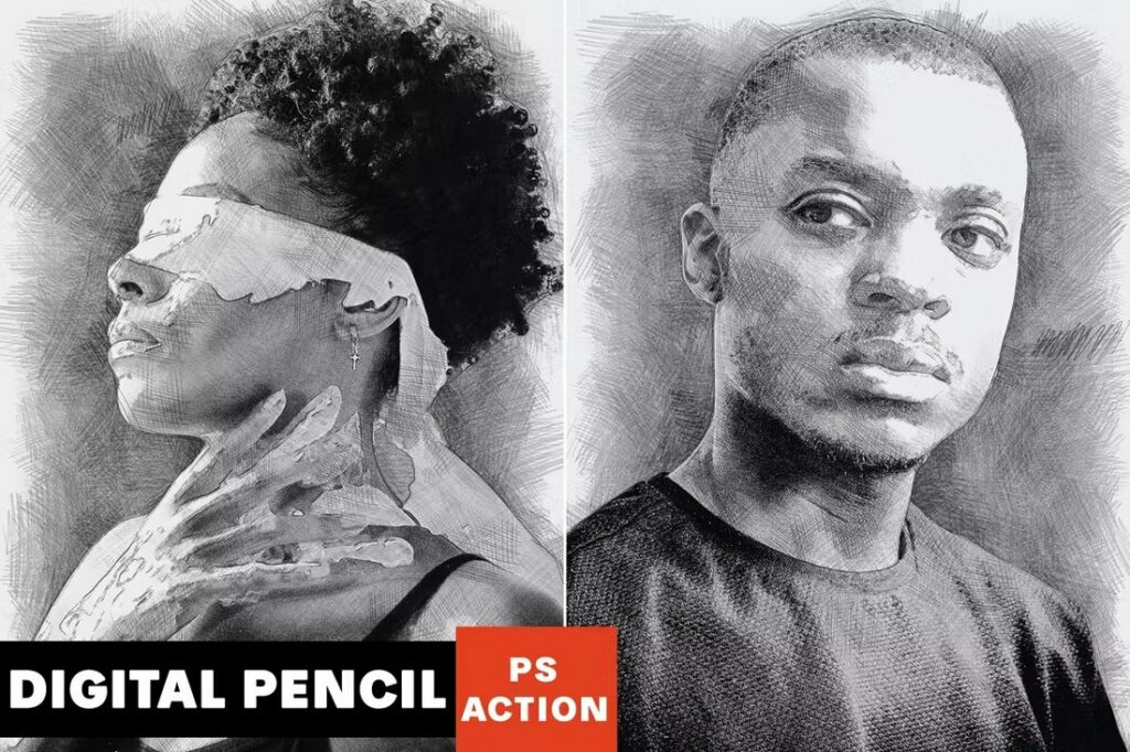 20+ Photo to Pencil Actions for Photoshop (Sketch + Drawing Effects ...