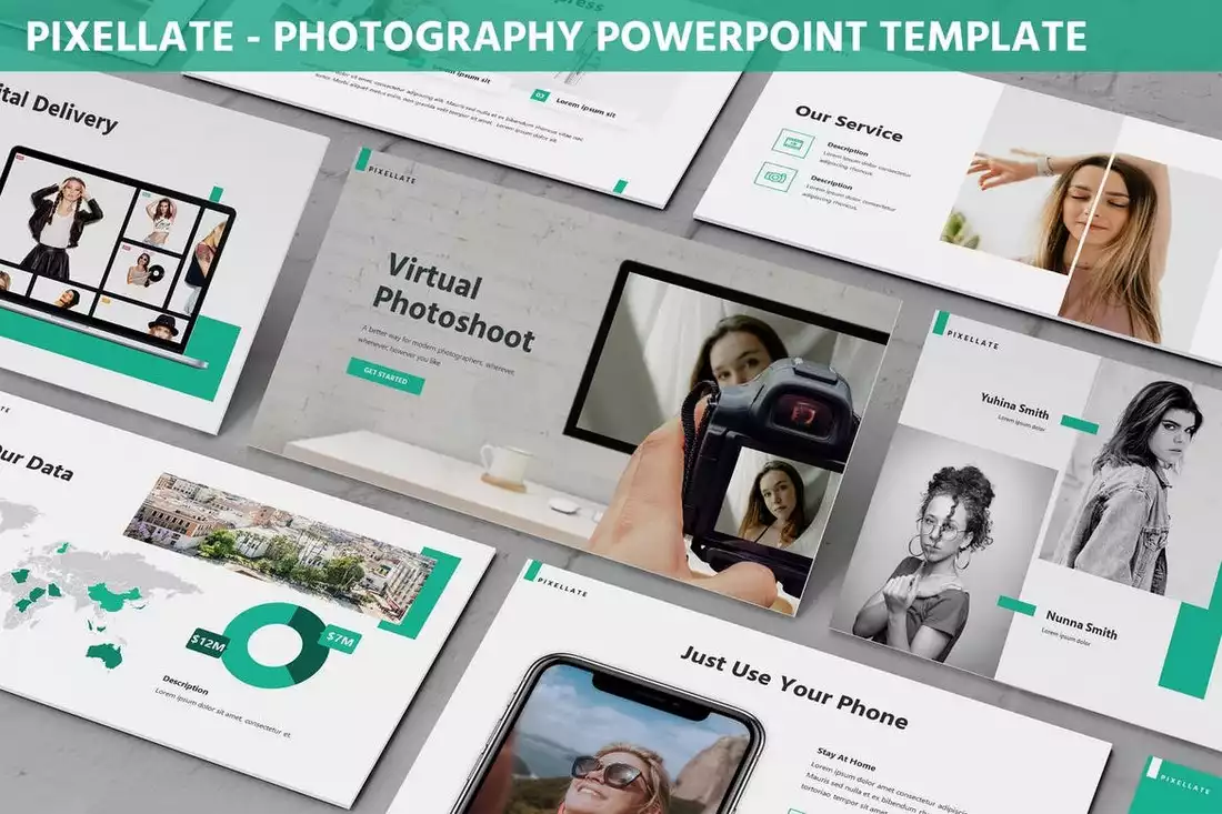 Pixelatte Photography Portfolio Powerpoint Template | Design Shack