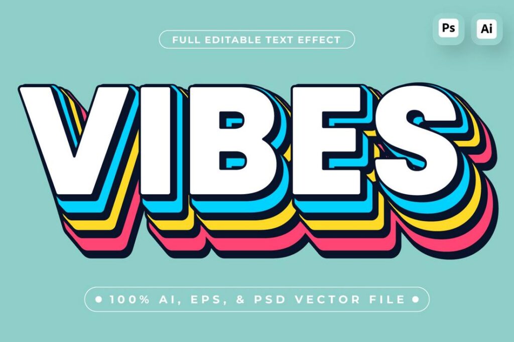 40+ Best Illustrator Text Effects | Design Shack