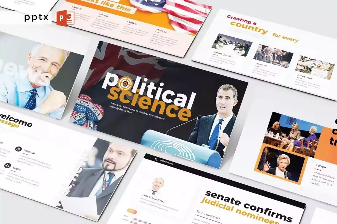 Political Science and Research PowerPoint Template | Design Shack