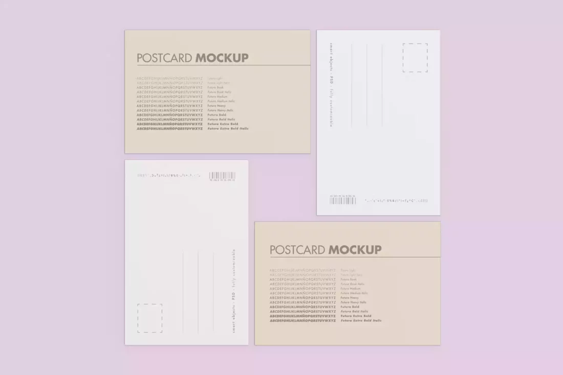 Minimal Postcard Mockup Template | Design Shack