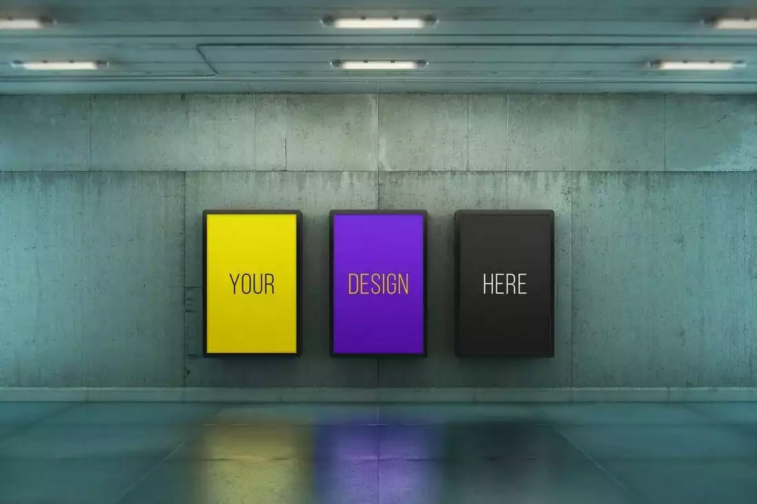 Poster Urban Subway Lightbox Mock-Ups | Design Shack