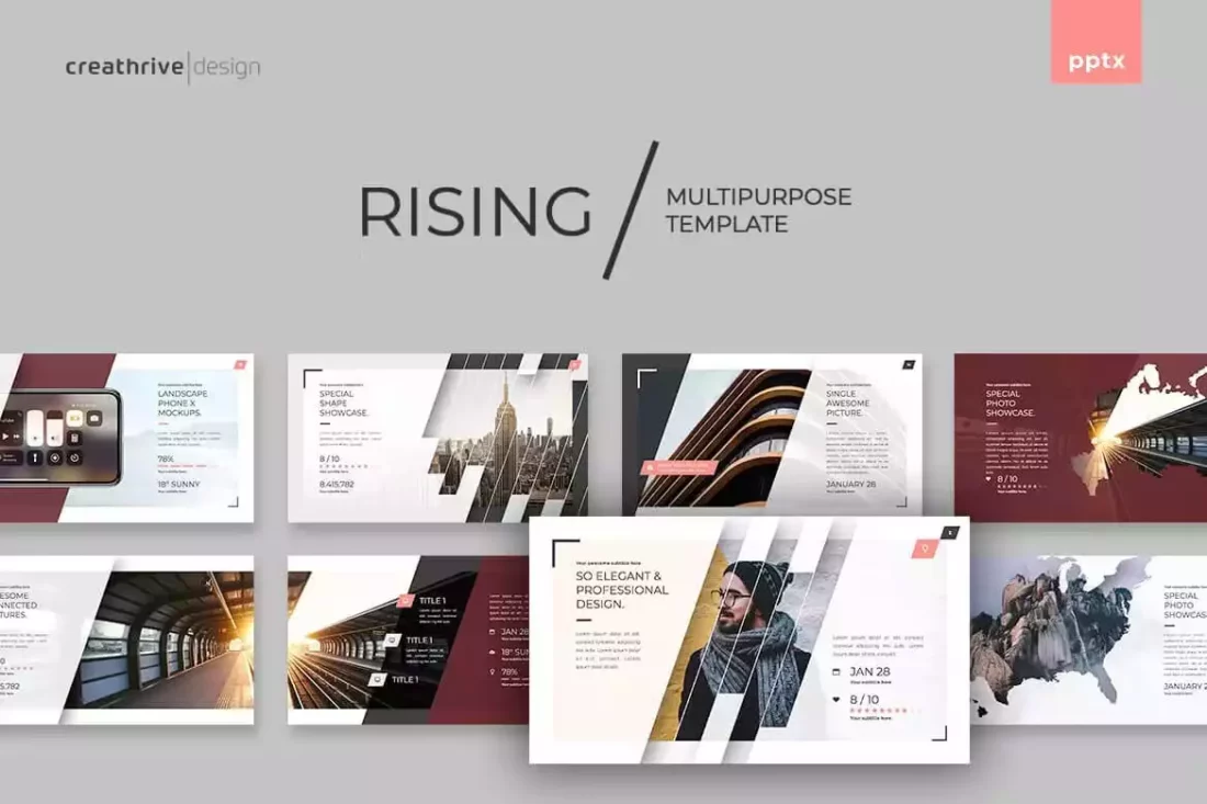 Rising PowerPoint Template | Design Shack