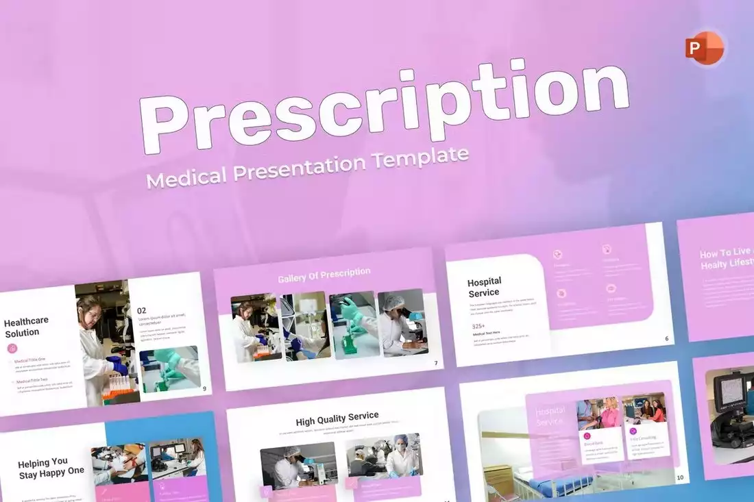 Prescription Medical PowerPoint Template | Design Shack