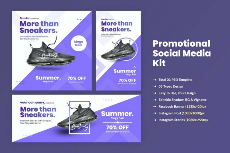 120+ Best Social Media Kit Templates & Graphics 2025 | Design Shack