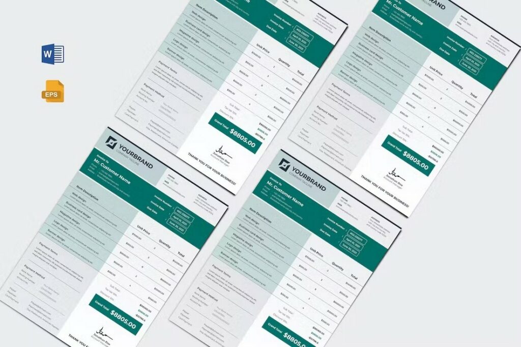 25+ Best Invoice Templates for Word (Free & Pro) 2024 | Design Shack