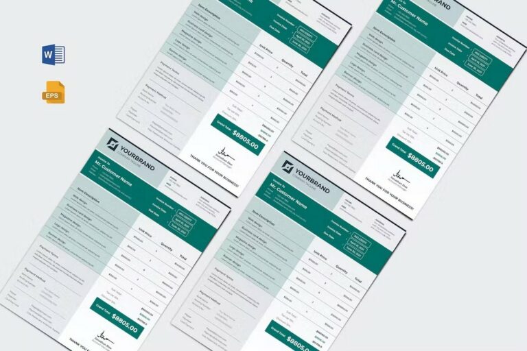25+ Best Invoice Templates for Word (Free & Pro) 2024 | Design Shack