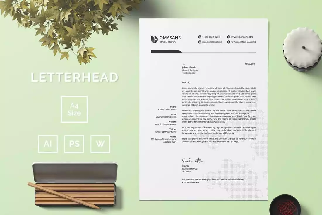 Professional MS Word Letterhead Template | Design Shack