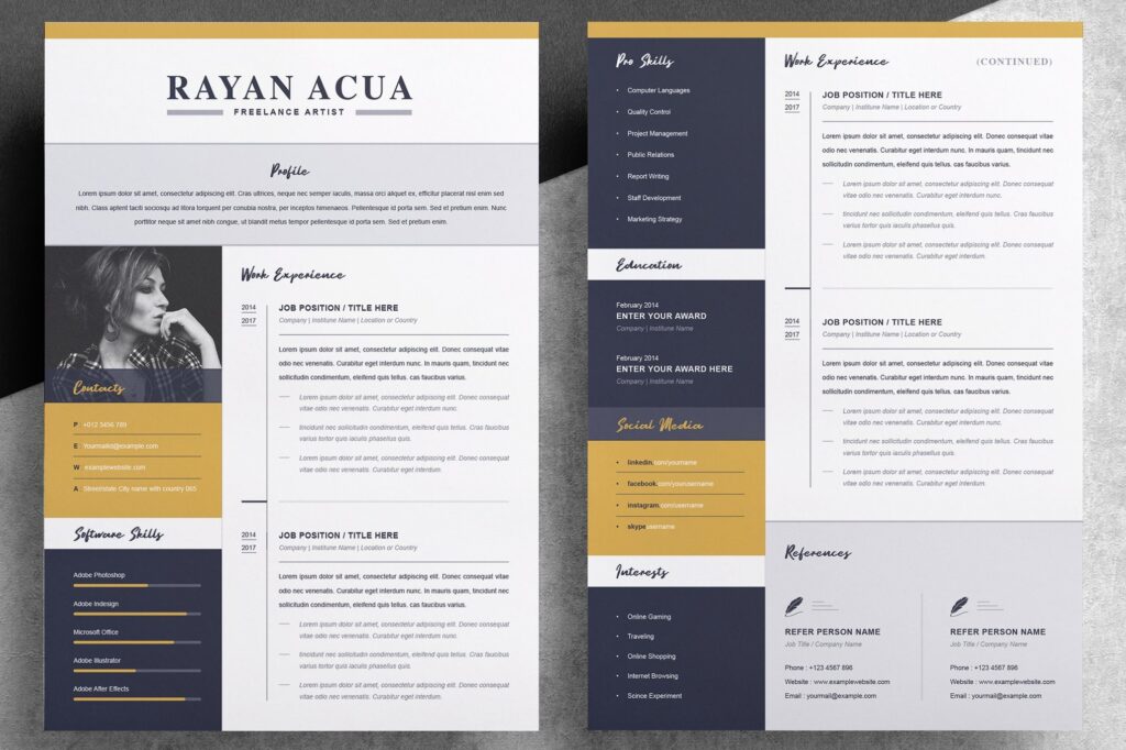 65+ Best Pages Resume & CV Templates 2025 | Design Shack