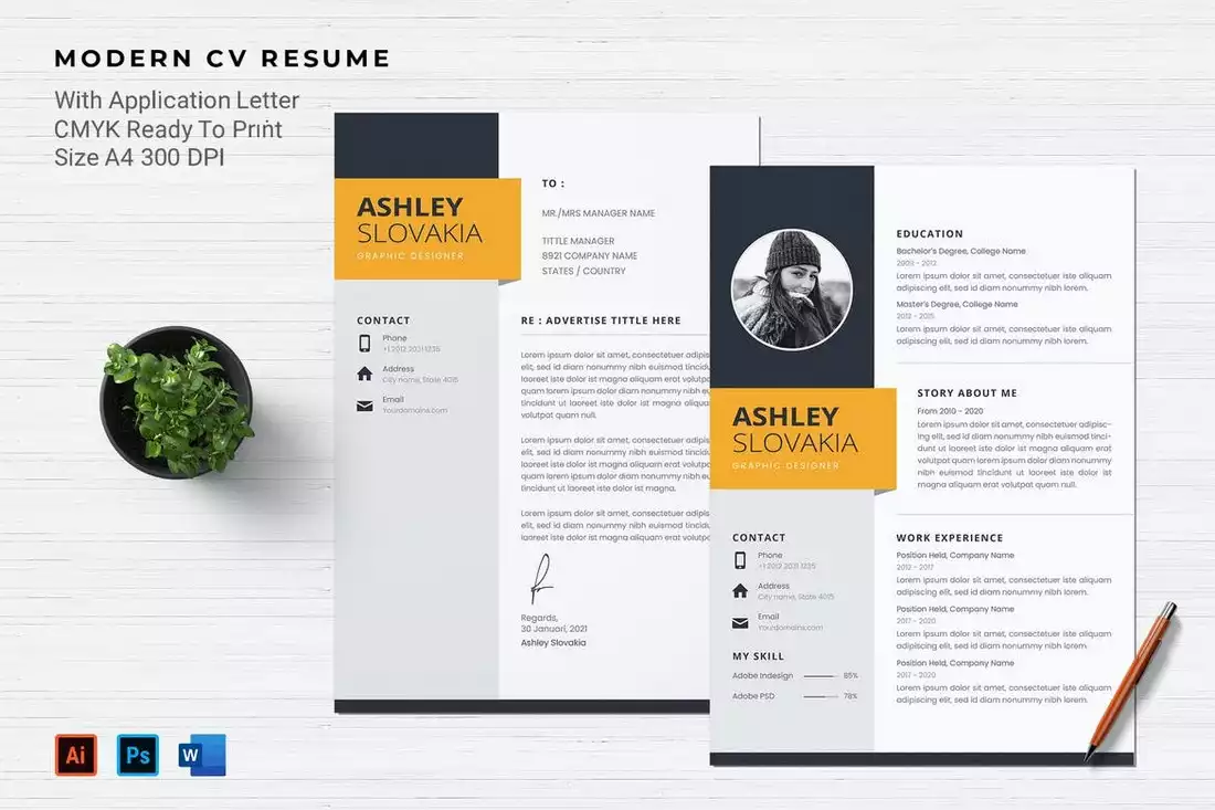 Professional Resume & Cover Letter Template | Design Shack