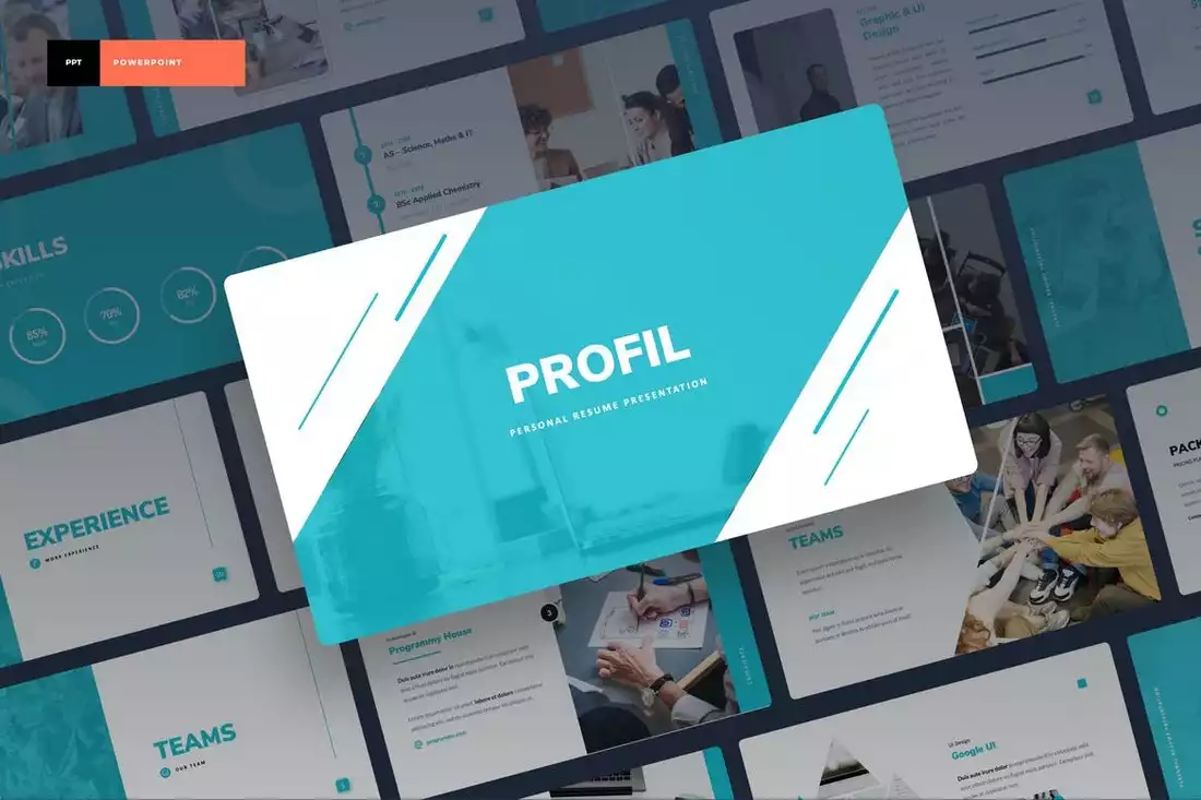 Profil Personal Portfolio PowerPoint Template | Design Shack