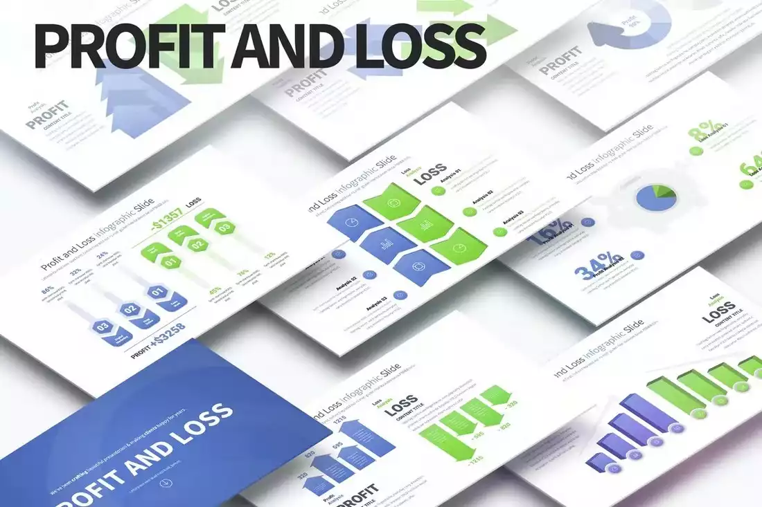 Profit & Loss Finance PowerPoint Infographics Slides | Design Shack