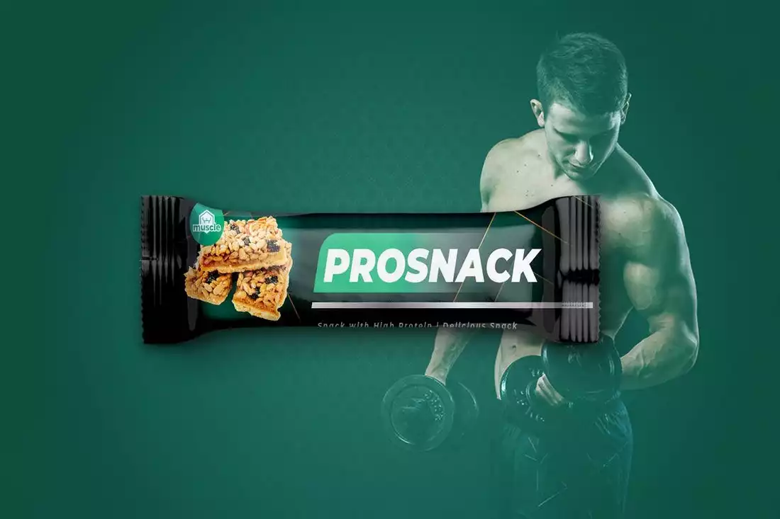 Protein Bar Snack Packaging Template | Design Shack