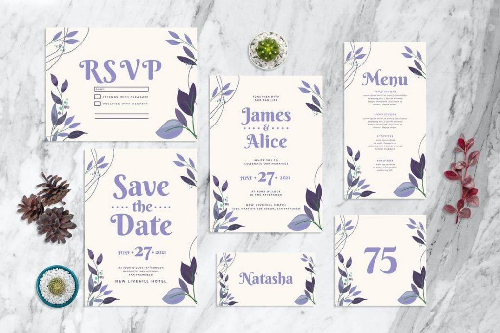 50 Wonderful Wedding Invitation & Card Design Samples – Yes Web Designs