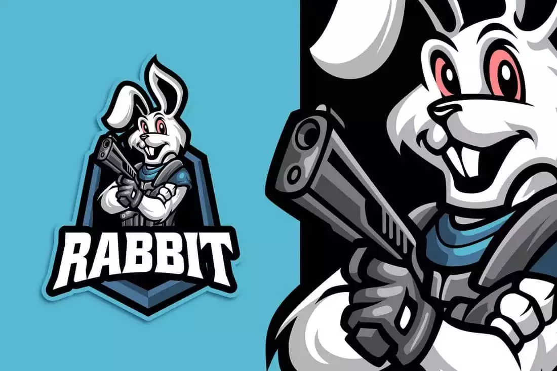 Rabbit Streamer and Esport Logo Template | Design Shack