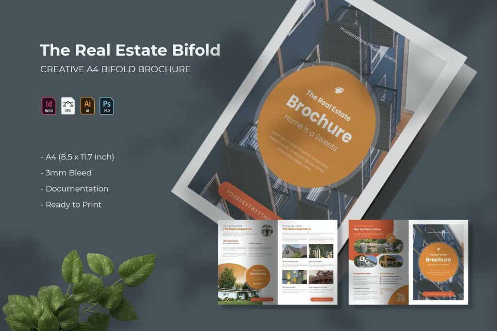 20+ Creative Real Estate Brochure Design Templates & Examples - Gold ...