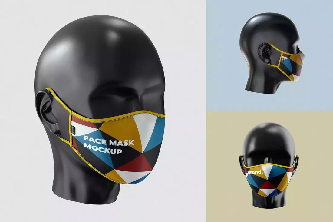 Realistic Face Mask Mockup Template | Design Shack