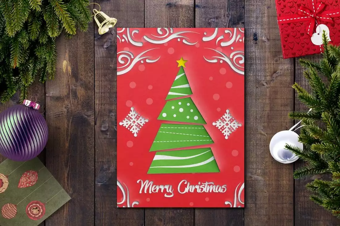 Red Christmas Card Template | Design Shack