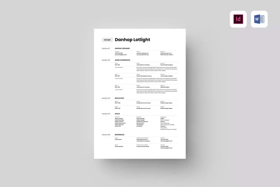 Super-Simple Resume Template | Design Shack