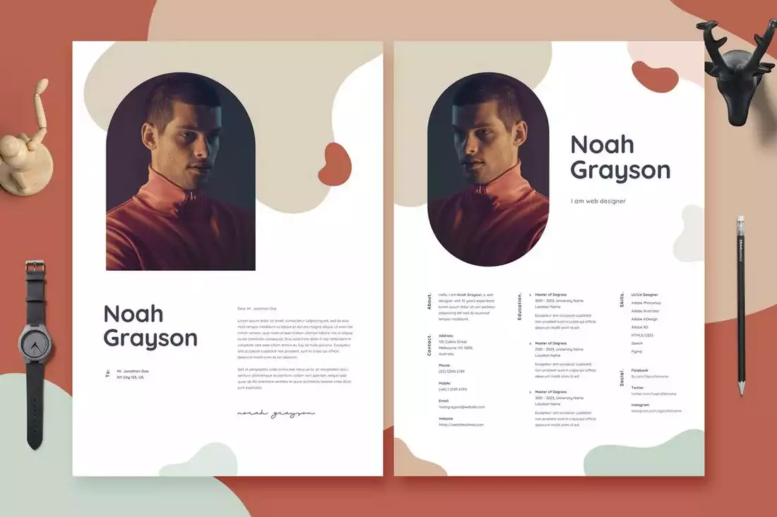 Colourful Shape Resume Template | Design Shack