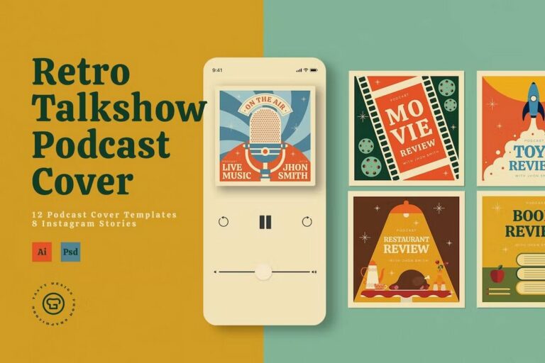 20+ Best Podcast Cover Art Templates | Design Shack