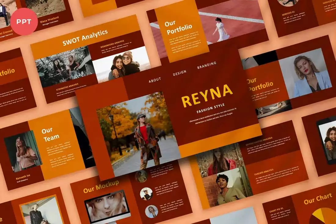 Reyna Summer Fashion PowerPoint Template | Design Shack