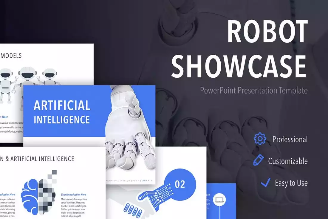 Robot Showcase PowerPoint Template | Design Shack