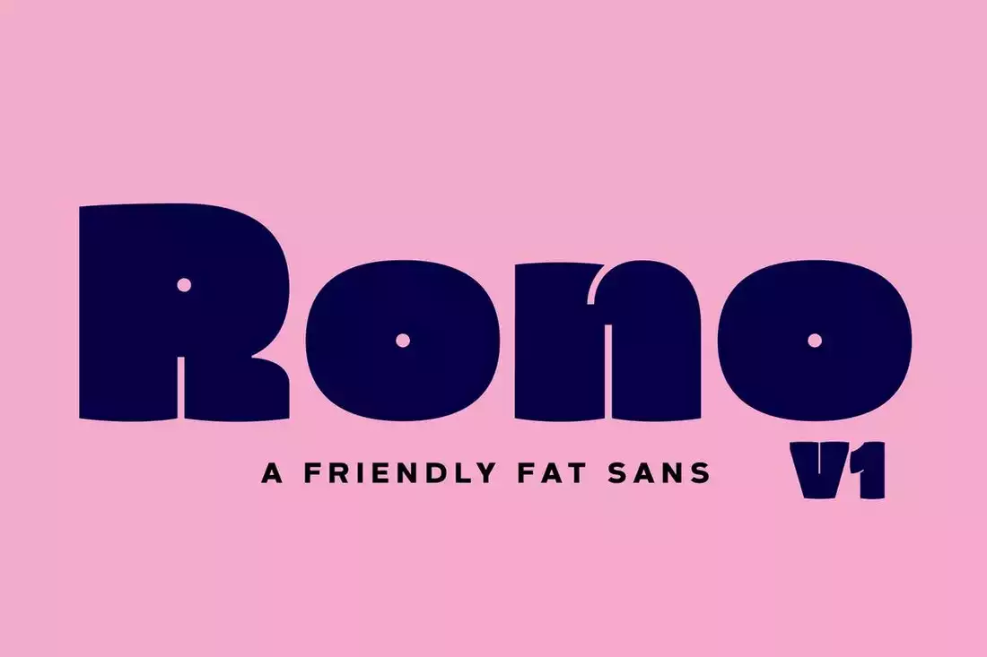 Rono Fat Sans-Serif Font | Design Shack