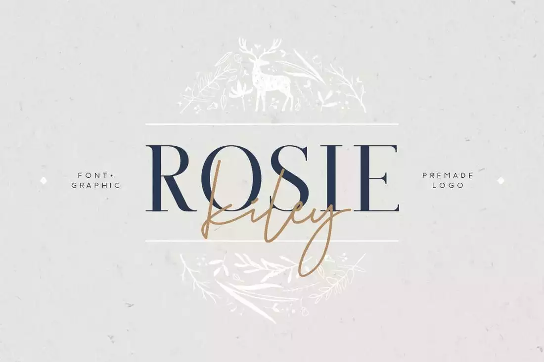 Rosie Kiley Feminine Logo Font Duo | Design Shack