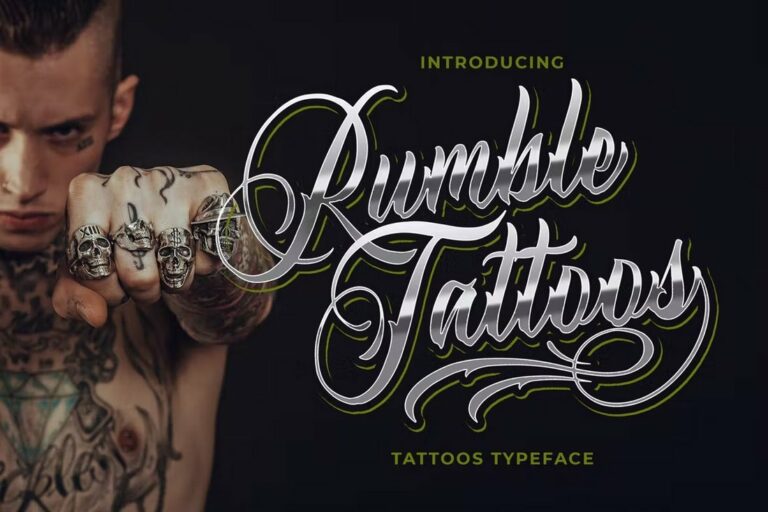 25+ Font Tato Terbaik untuk Pria & Wanita - desainae.com
