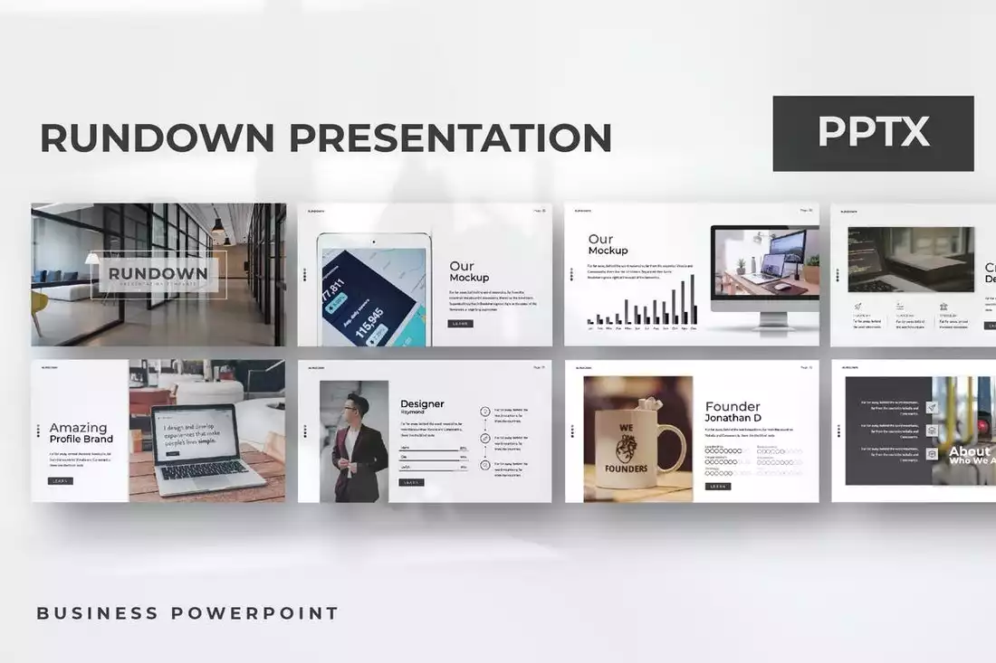 Rundown Modern Animated Powerpoint Template | Design Shack