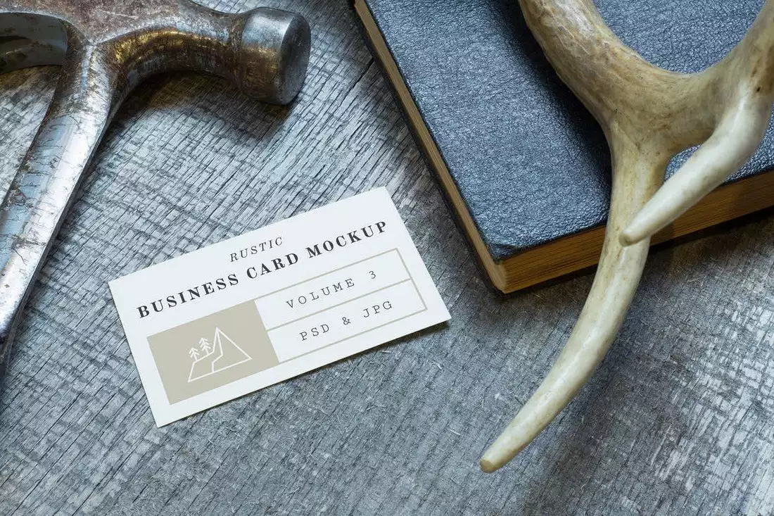 Rustic Business Card Mockup Vol. 3 | Design Shack