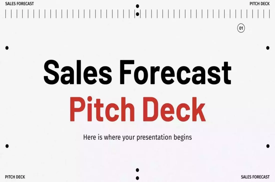 Sales Forecast Pitch Deck Template | Design Shack