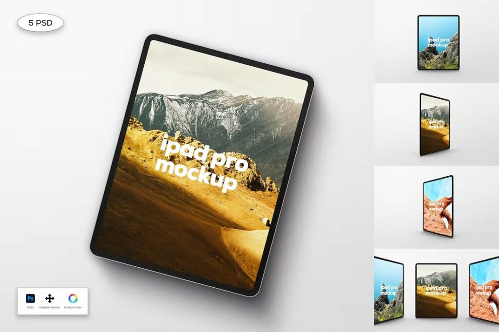 60+ iPad Mockup PSD & PNG Templates - Shack Design